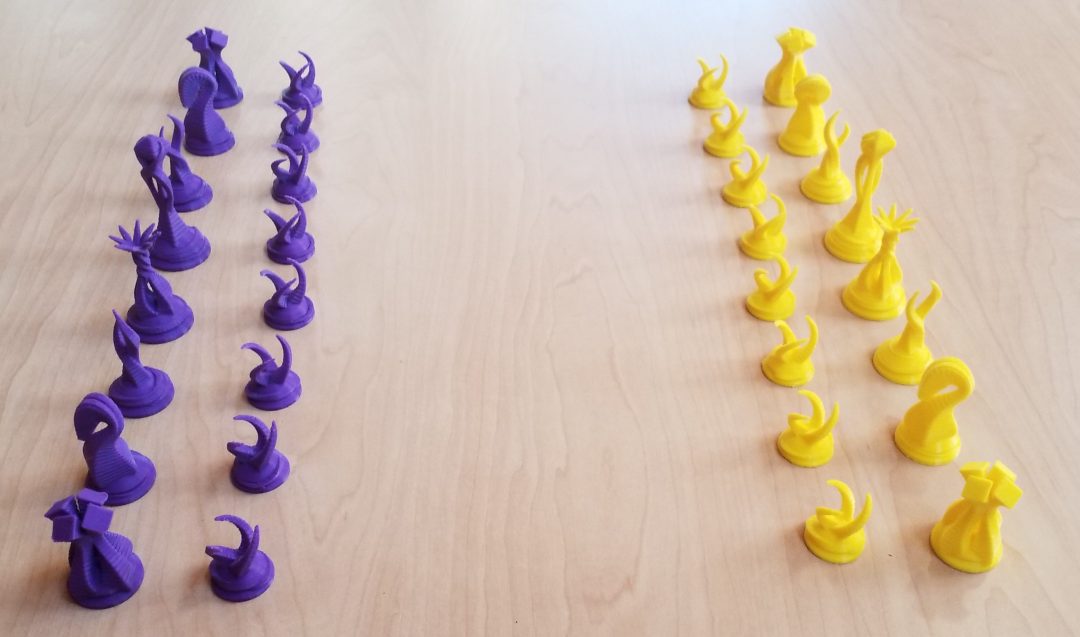 Alien Chess Set - Vesper Workshop of Vermont