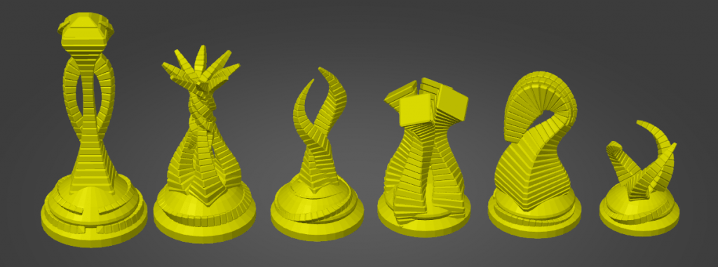 Alien Chess Set - Vesper Workshop of Vermont